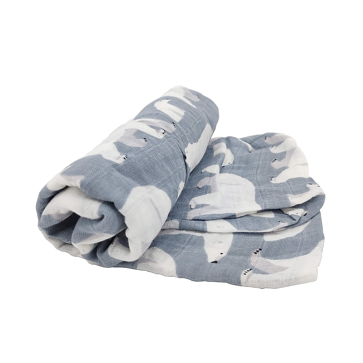 1 Pc Polar Bear Print Baby Swaddle Blanket Set, Boutique Muslin Cotton Blanket, Girls And Boys, Baby Swaddle, Ideal Newborn Baby Swaddle Suit Each Blanket Weighs 5 1/2 Ounces 15412-POLAR BEAR ONLY-NPF