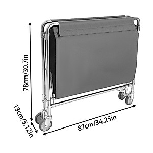 Laundry Basket With Wheels, 1 Section Rolling Laundry Hamper, Laundry Cart With Wheels Laundry Sorter Laundry Bags 34.25 x 20.47 x 30.7 Inches, Grey