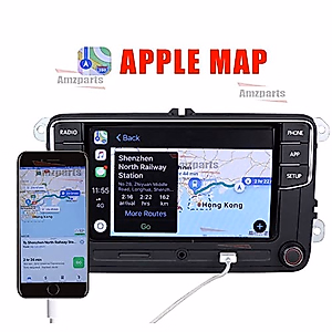 Amzparts RCD330 Carplay MIB Car Radio Replacement for Golf 5 6 MK5 MK6 Tiguan CC Polo Passat 6RD 035 187B