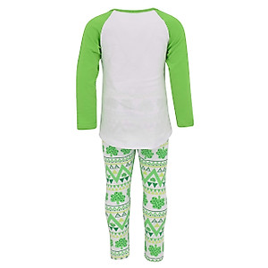 Unique Baby Girls St Patrick's Day Pinch Proof Legging Set (7/XXL, Green)