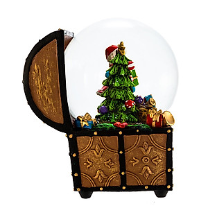 Kurt S. Adler J3259 100mm Wind-Up Musical Santa Water Globe in Treasure Chest