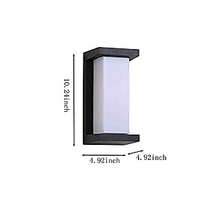 FITORON Outdoor &Indoor Wall Sconce IP65 Waterproof LED Wall Lighting Fixture Black Exterior Waterproof Porch Aluminum Wall Mounted Sconces
