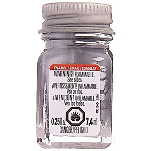 Testors Enamel Paint, Flat Aluminum, 1/4-Ounce