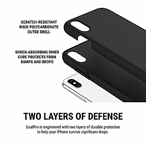Incipio DualPro Case iPhone Xs (5.8") & iPhone X Case Hybrid Shock Absorbing Drop Protection - Black