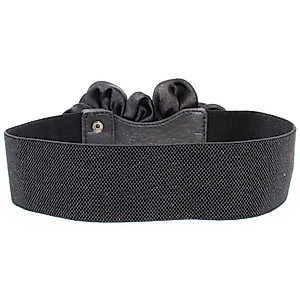 ALAIX Women's Wide Belt Stretchy Chunky Waist Belt Dress Belts Big Flower Cinch Belts Elastic Belts for Women