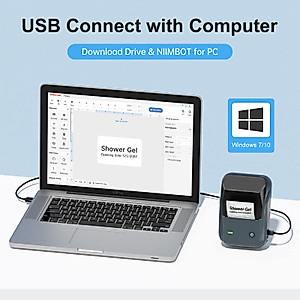 Label Makers B1 Portable Bluetooth Label Maker with Tape, New 2 Inch Thermal Label Printer for Barcode, Clothing, Address, Mailing, Compatible with Smartphone & Computer, with 1pack 50×30mm Label