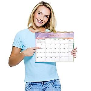 Lbylyhxc 2024 Calendar - Includes January 2024 to December 2024 - 18 Monthly Wall Calendar 2023-2024, 11 x 8.5 Inches.Thick Paper with Julian Dates and Block for New Year and Christmas Presents (Colorful)