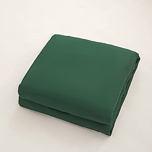 Bedding Twin Size Fitted Sheet Only-Twin Size Deep Pocket Bottom Sheet Fits 15inches Bed Matress Sheet Soft and Microfiber Easy Care-Dark Green