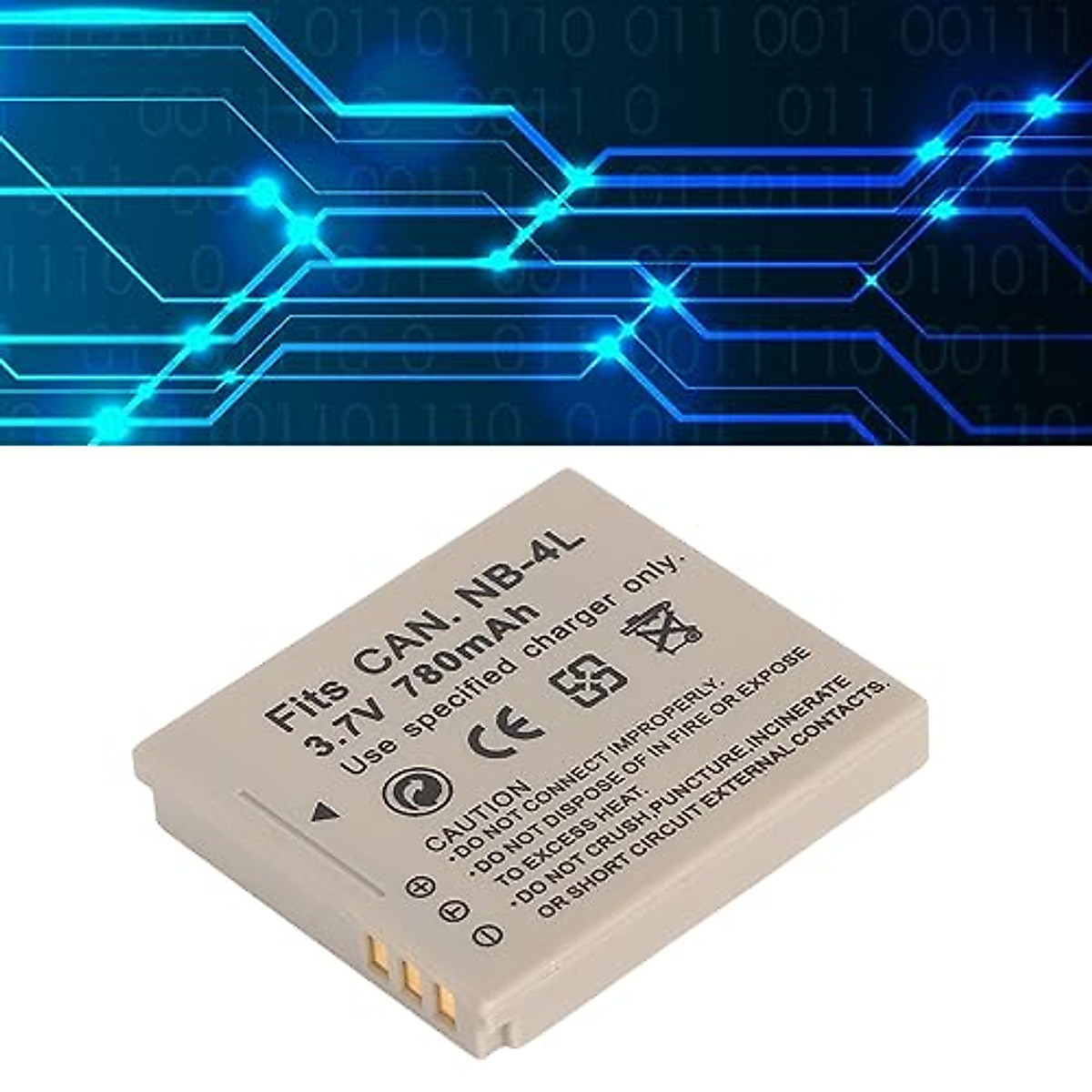 NB 4L Battery, 780mAh Lithium Ion Battery, Camera Battery Replacement, NB 4L Replacement Battery, Replacement for IXUS 115 117 120 130 220 225 230 255 50 60 70 80 65 75ixy100 115