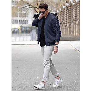TACVASEN Jackets for Men Light Bomber Jacket for Men Jacket Men Fashion Varsity Jackets Men Windproof Jacket Men Lightweight Jackets Men Spring Jacket