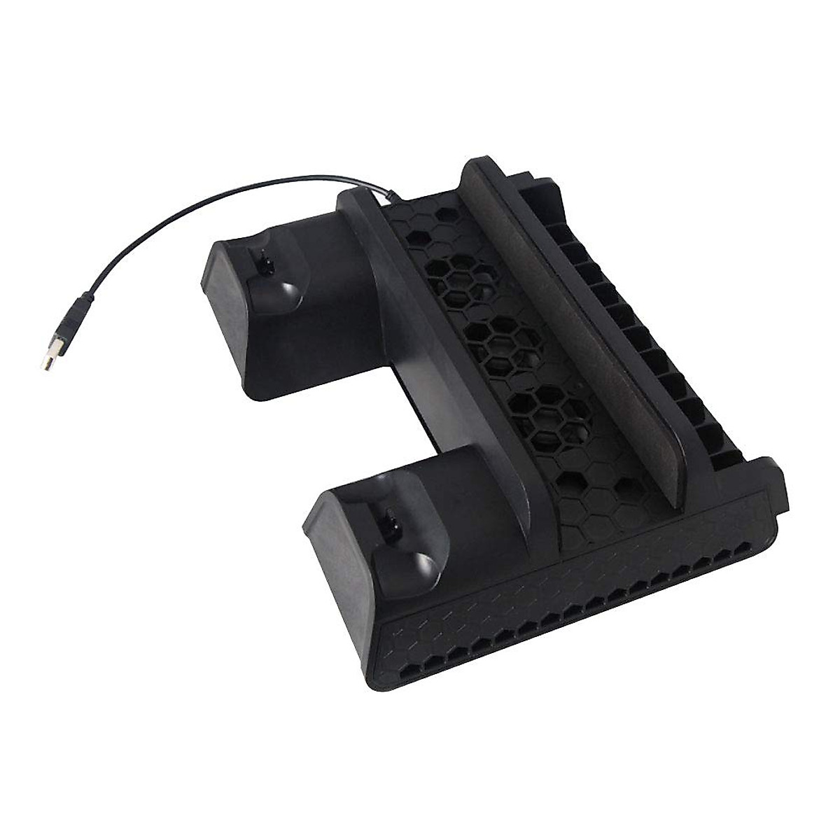 Deco Gear Vertical Dual Controller Charging Dock for PS4/ PS4 Slim/ PS4 Pro with 2 High Speed Cooling Fans and Slot for 12 Games