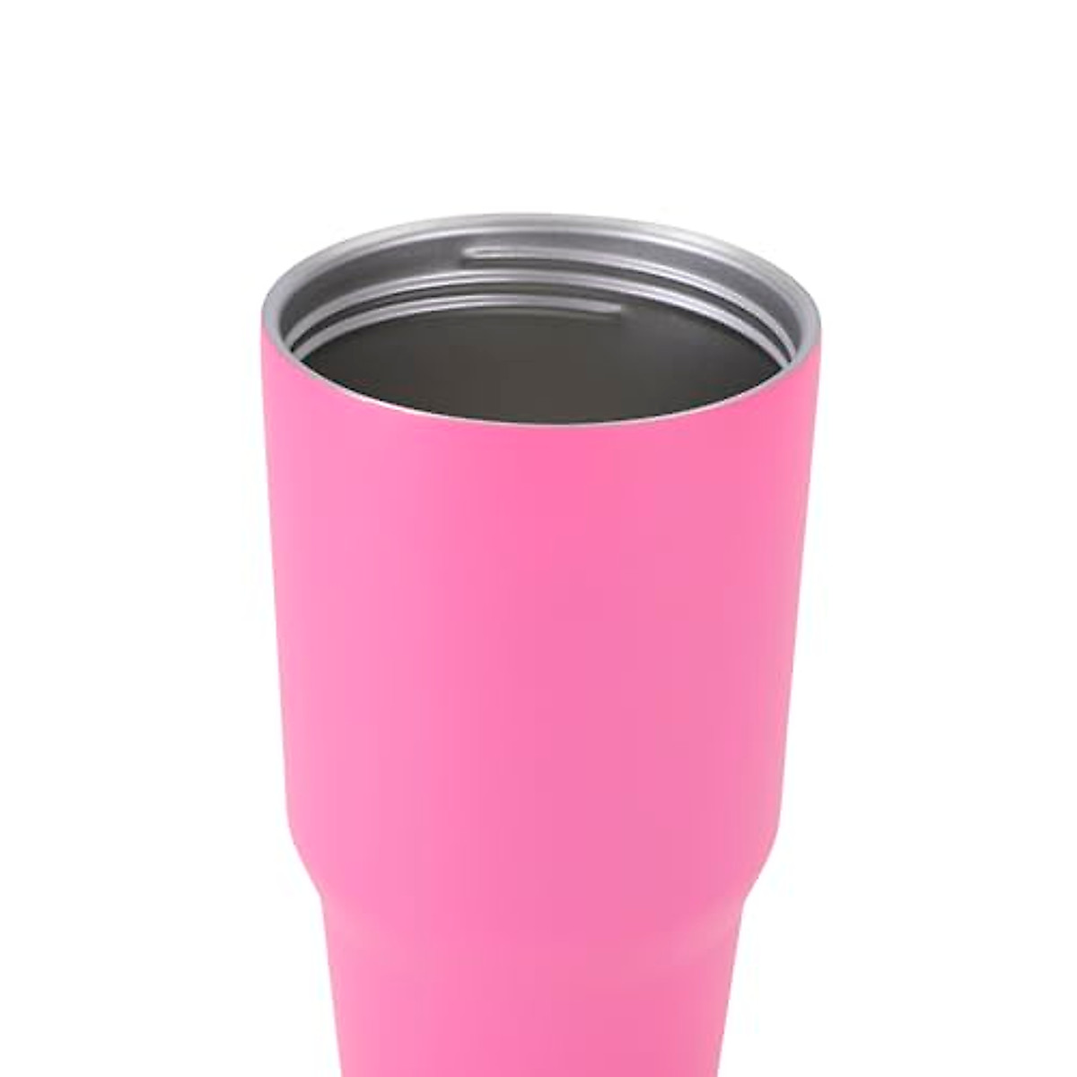 makerflo 30 oz Pink Powder Coated Tumbler Pack of 1 with Upgrad Handle Option, Includes a Sliding Splash & Leak Proof Lid, Ideal for Craft, Personalization (Laser Engraving, UV DTF, Epoxy, Vinyl)