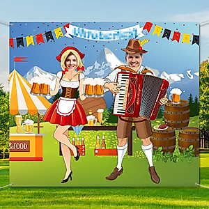 Oktoberfest Party Decorations Oktoberfest Photo Door Banner Backdrop Props, Large Fabric Photo Door Banner for Oktoberfest Party Decorations, Funny Oktoberfest Game Supplies, 5 x 4.3 ft