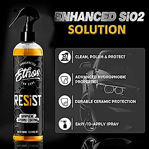 Ethos Resist - UV Ceramic Coating for Cars - Reduces Water Spotting - Enhances Coatings - Graphene Ceramic Coating Protection for Car, Boat, RV, Truck
