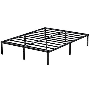 Maenizi 14 Inch Full Size Bed Frame No Box Spring Needed, Heavy Duty Metal Platform Bed Frame Full Support Up to 3000 lbs, Easy Assembly, Noise Free, Black