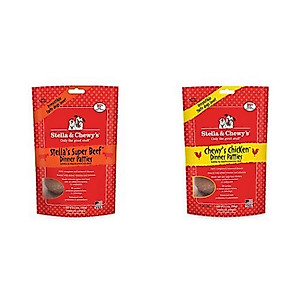 Stella & Chewy'S Freeze-Dried Raw Dinner Patties Dog Food Variety Pack Of 2 (Chicken And Beef), 5.5 Oz. Each