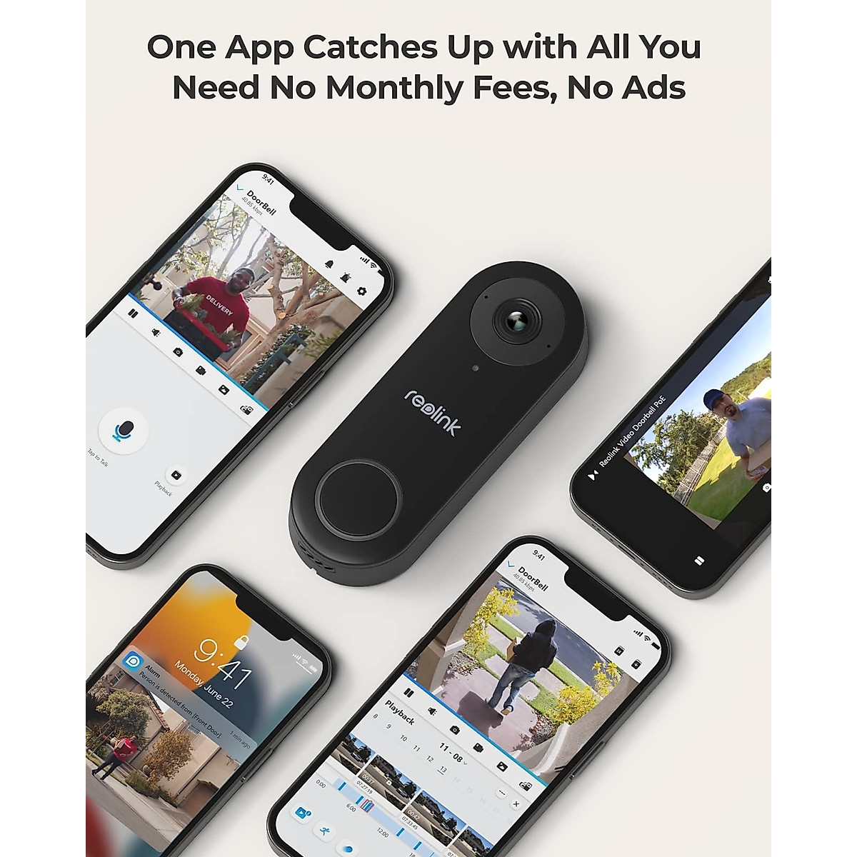 REOLINK Video Doorbell PoE Camera – 180 Degree Diagonal, 5MP IP Security Camera Outdoor with Chime V2, 2-Way Talk, Plug & Play, Secured Local Storage, No Monthly Fee