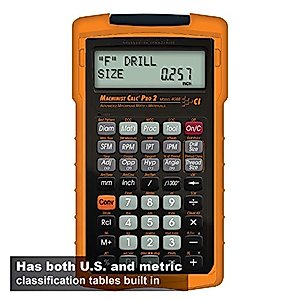 Calculated Industries 4088 Machinist Calc Pro 2 Advanced Machining Calculator | Speeds and Feeds, DOC, LOC and WOC for Materials and Tool settings | Machinists, Setters, Tool & Die Makers, Shop Owners