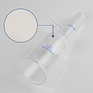 Labasics Borosilicate Glass Buchner Filtering Funnel with Coarse Frit (G1), 46mm Inner Diameter, 80mm Depth, with 24/40 Standard Taper Inner Joint and Vacuum Serrated Tubulation (100ml)
