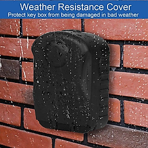 Key Lock Box Wall Mounted, Waterproof Key Safe Box, Extra Large 4 Digit Combination Lock Box with Spare Key, Security Key Storage Box for Home Office Garage School Factory Indoor Outdoor (Black 1)