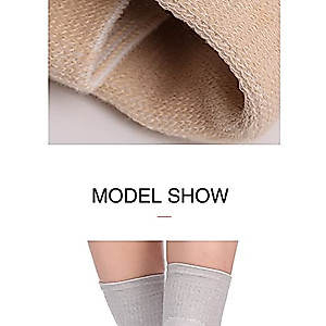 1 Pair Self Heating Support Knee Brace Warm for Arthritis Joint Pain Relief and Injury Recovery Knee Pads (Light Grey,M)