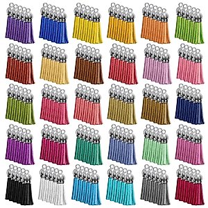 Cridoz 300pcs Tassels for Jewelry Making, Keychain Charms Bulk for Crafts, Resin Keychains, Acrylic Blanks, Bangles Bracelets, Earrings and Jewelry Making