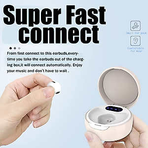 Loluka Invisible Earbuds Single Ear Mini Hidden Wireless Tiny Earbud for Small Ears Bluetooth 5.0 Smallest for Music