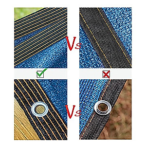 B L Shade Cloth Sun Shade 8 x 12 Ft, 90% UV Block Shade Tarp for Plant Cover, Shade Netting for Greenhouse, Barn, Chicken Coop,Dog Kennel Outdoor,Canopy, Pools, Dump Truck, Garden Shade Mesh Net Blue