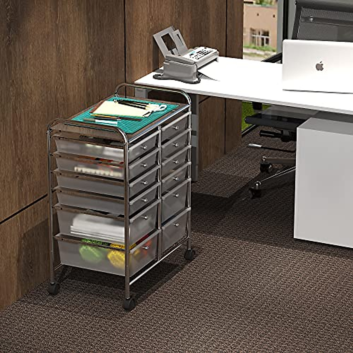 SimpleHouseware Utility Cart with 12 Drawers Rolling Storage Art Craft Organizer on Wheels