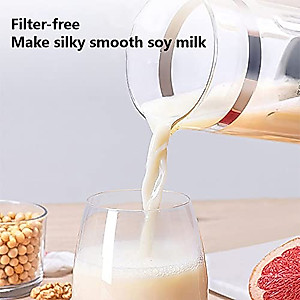 Joydeem Mini Cooking Blender, Soy Milk Maker, Personal Hot & Cold Countertop Blender for Juice Soup Tea, 12h Preset, 420ml, Pink