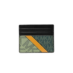 Michael Kors Men`s Cooper Color Block Logo Tall Card Case (One Size, OL(36U1LCOD2J)/A_GN/MRGD)
