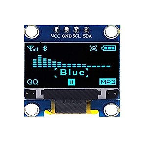 0.96 OLED Display Module, FBHDZVV 128 x 64 Pixel IIC 12864 OLED Blue I2C 0.96inch OLED Display IIC Serial with SSD1306 Chip Compatible with Raspberry Pi