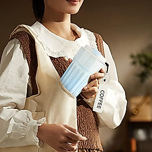 KETIEE Insulated Coffee Cup with Leakproof Lid,Reusable Coffee Cups Travel Cup,13 OZ Coffee Travel Mug,Double Walled Coffee Mug,Stainless Steel Coffee Mug for Hot Cold Drinks (Grad Blue)