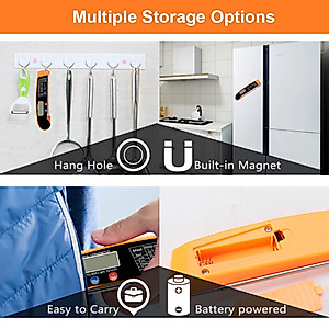 Food Thermometer, Digital Meat Thermometer for Grilling and Cooking Fset Instant Read Thermometer Kitchen Cooking Food Thermometer for Candy Water Oil BBQ Grill