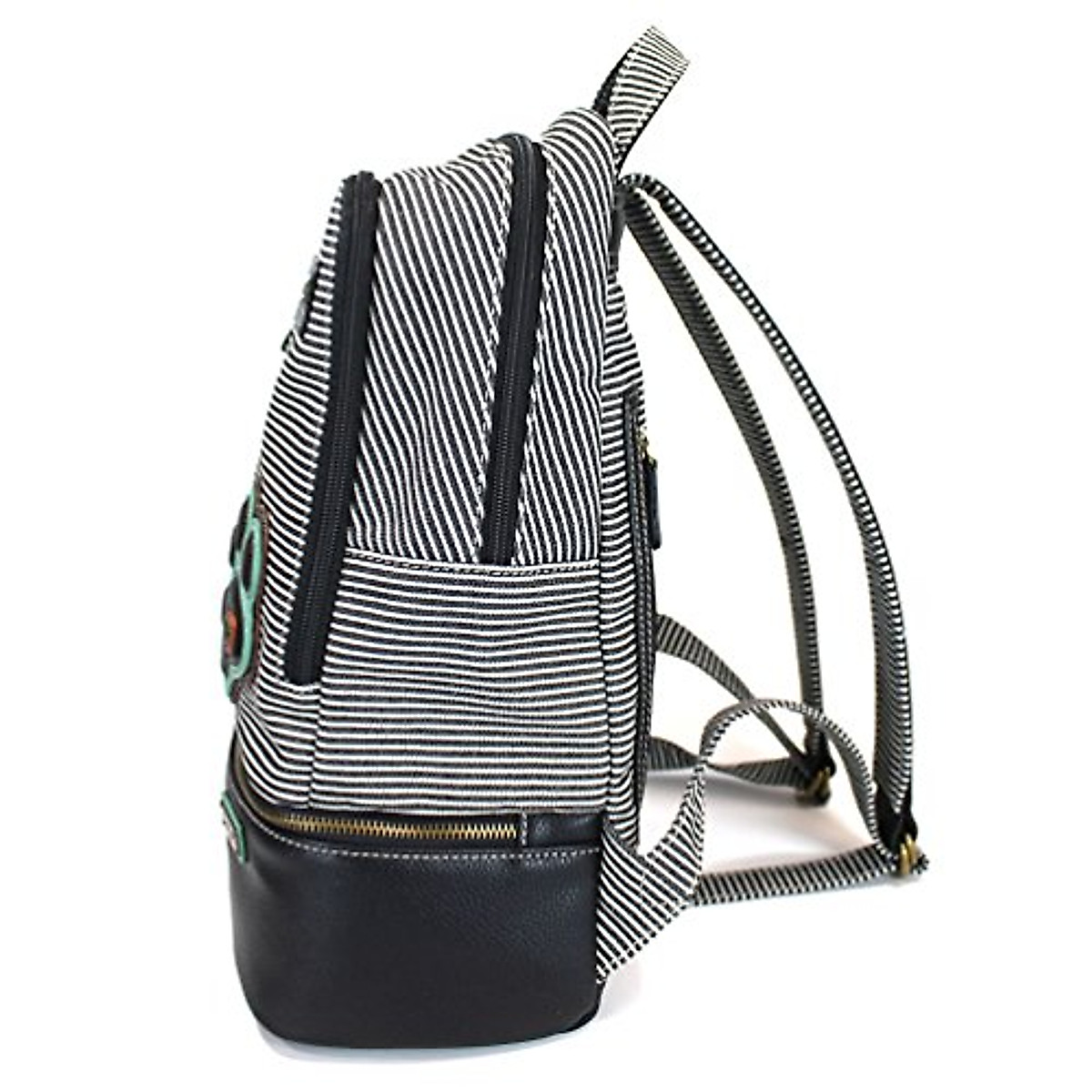 Chala Handbags Paw Print Characters Style Purse Collection - Dog Mom Dog Lover (Teal Paw_ Backpack)