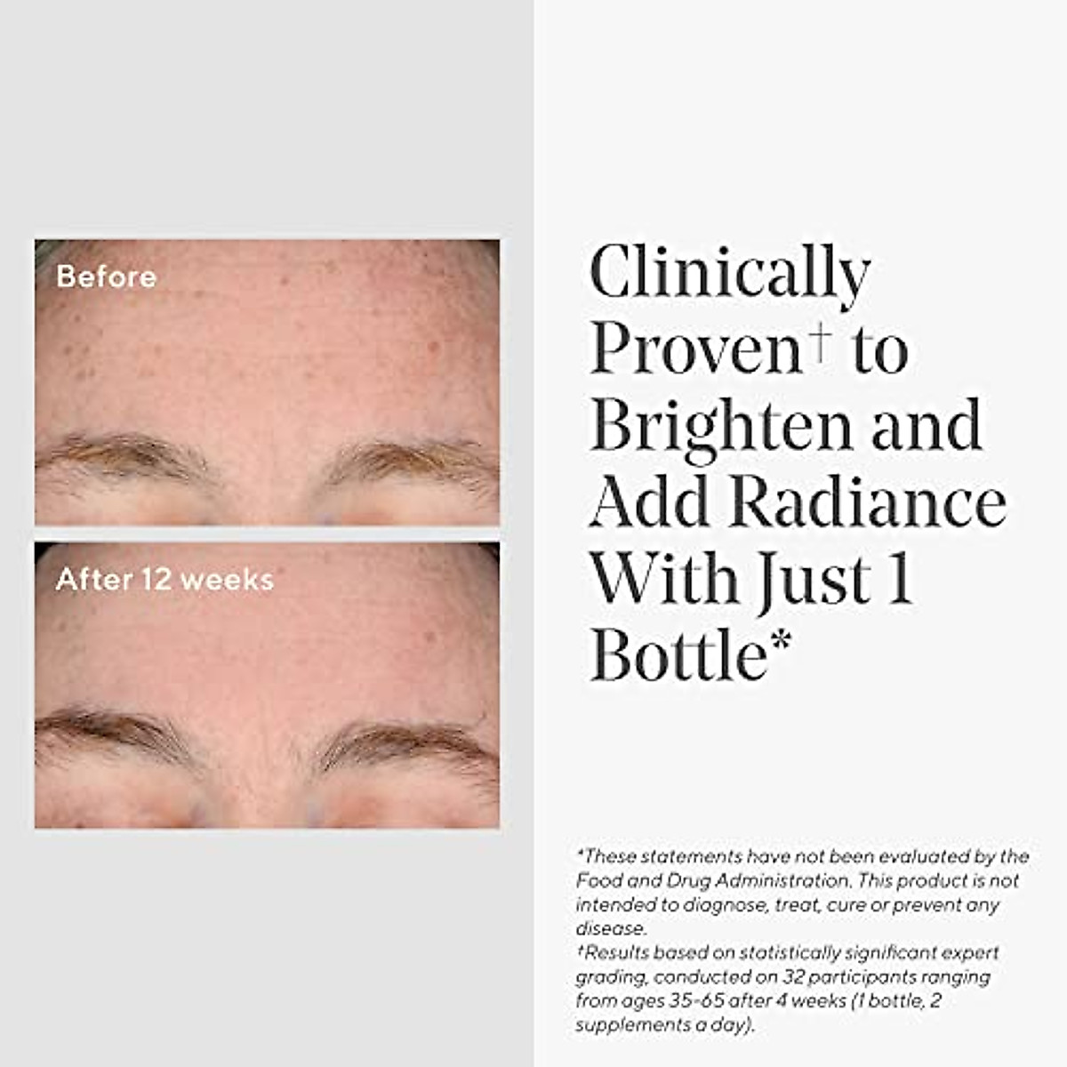 Murad Bright & Even Supplement – Pure Pomegranate Extract and Glutathione for Radiant, Glowing Skin – Reduce Appearance of Dark Spots from Within, 60 Capsules - 30 Day Supply