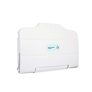 TCBunny Wall-Mounted Baby Changing Station Horizontal Diaper Changing Table with Safety Straps White