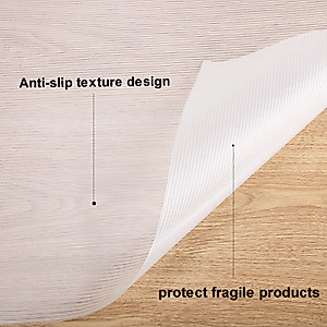 Shelf Liner 17.5 Inches x 20 FT, Non Adhesive Cabinet Liner, Double Sided Non-Slip Drawer Liner，Cupboard Liner，Washable Refrigerator Mats for Pantry Cabinet, Kitchen Drawer, Bathroom Shelves,Shoe Rack