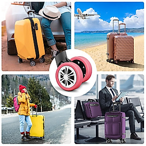 Luggage Suitcase Wheels Cover 12 Pack, Luggage Wheels Protector, Luggage Caster Cover, Luggage Spinner Wheels Silicone Case with Wear-resistant, Anti-noise for Carry-on Luggage with Spinner Wheels
