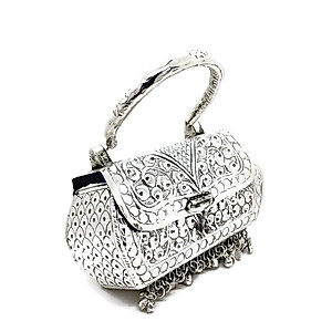 Girls/Women Small Size Handle Clutch Brass metal bag Ethnic clutch