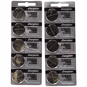 2 X Energizer 2032 BATTERY LITHIUM 3V (PACK OF 5)