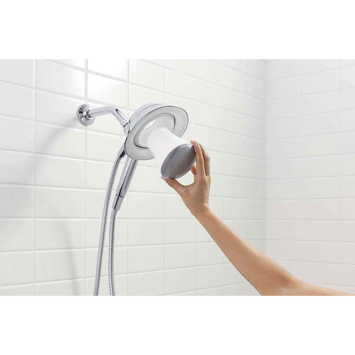 KOHLER 28241-GKE-CP Moxie 1.75 Gpm Handshower and Wireless Speaker, Polished Chrome