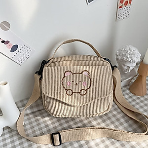 Crossbody Bag for Women Plush Soft Shoulder Messenger Bag Mini Small Flap Pocket Winter Purse for Student Girls