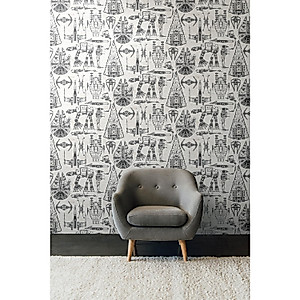 Star Wars Blueprint Blue Peel & Stick Wallpaper by RoomMates, RMK11036WP