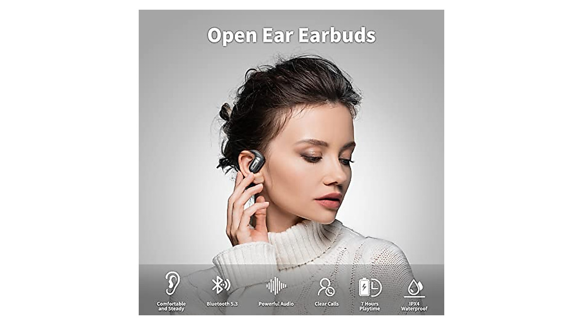 EASARS Open Ear Wireless Sport Earbuds | Long Battery