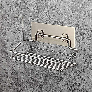 zhbotaolang Stainless Steel Shower Organiser Basket - Strong Suction Rust Proof Kitchen Bathroom Accessories M