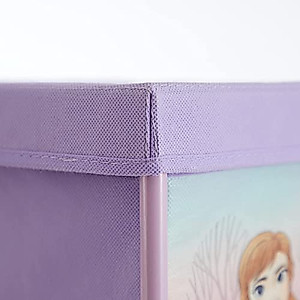 Idea Nuova Disney Frozen 3 Tier Fabric Storage Organizer with 3 Cubes and Removable Lid