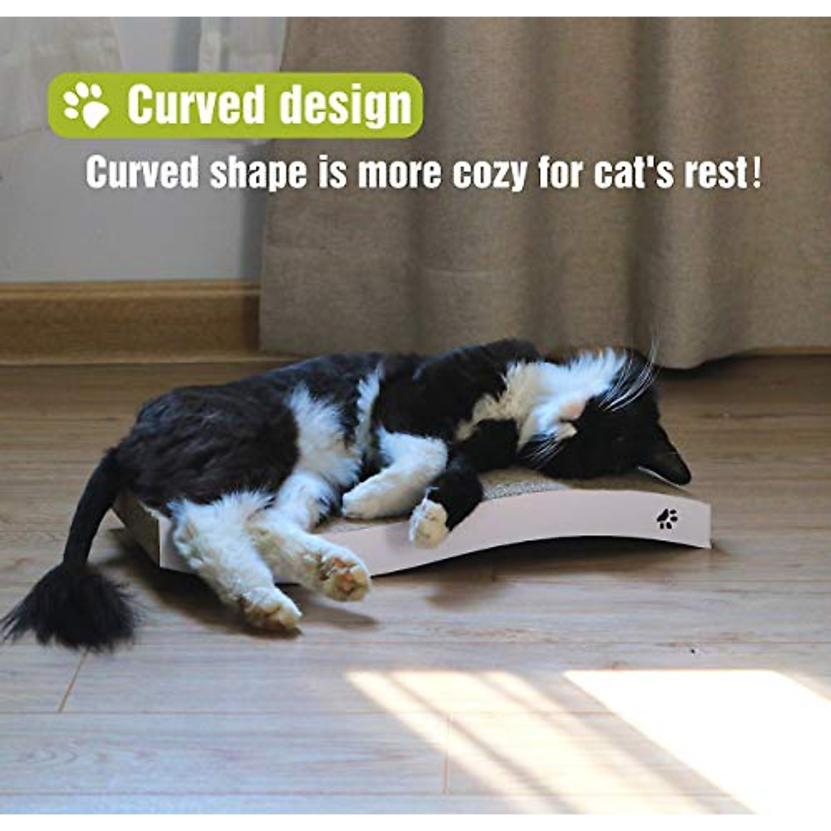 Coching Cat Scratcher Cardboard Cat Scratch Pad with Premium Scratch Textures Design Durable Cat Scratching Pad Reversible