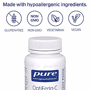Pure Encapsulations OptiFerin-C | Iron Supplement to Support Healthy Skin, Iron Absorption, and Overall Immune System Health* | 60 Capsules