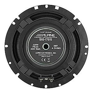 Alpine SXE-1751S 6.5" 220w Component+6.5" 220w 2-Way Car Audio Coaxial Speakers